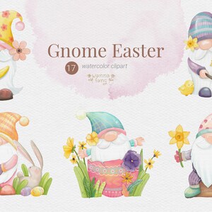 Watercolor Easter Gnome Clipart, Instant Download, PNG - Etsy