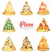 Watercolor Pizza Clipart Collection Pizza Clip Art 8 Hand - Etsy Canada