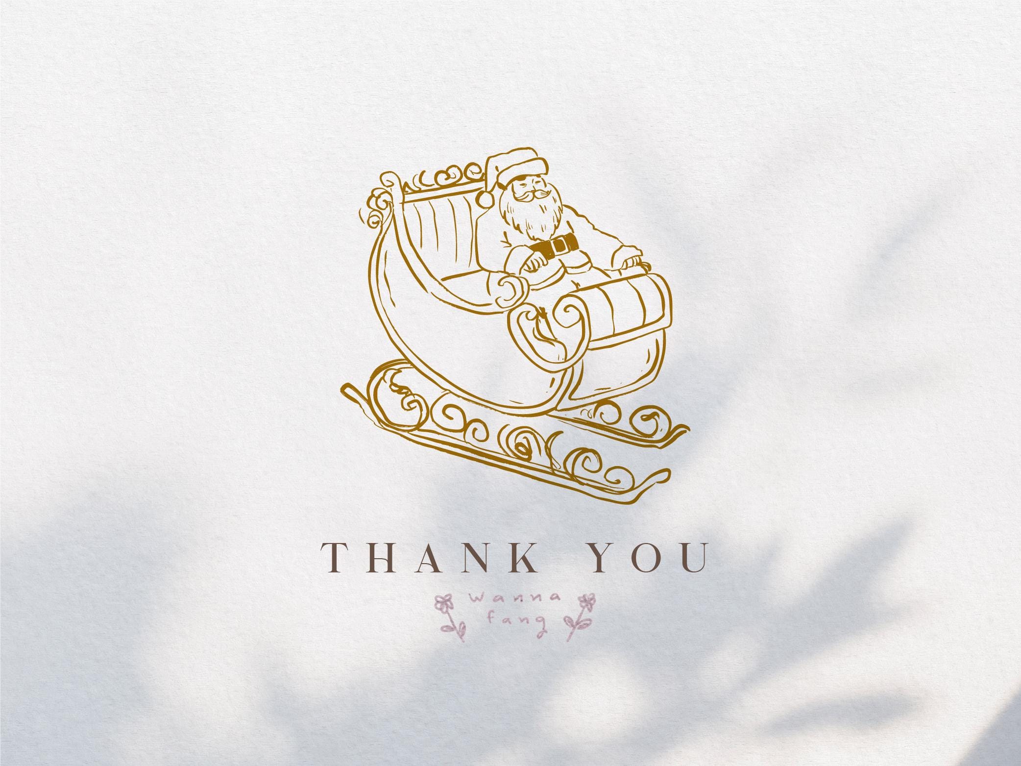 Christmas Line Art Clipart – Hand Drawn Whimsical Christmas SVG, PNG ...