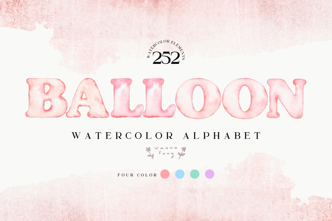 Watercolor Alphabet Clipart, Watercolor Font, Colorful Alphabet, Kids ...
