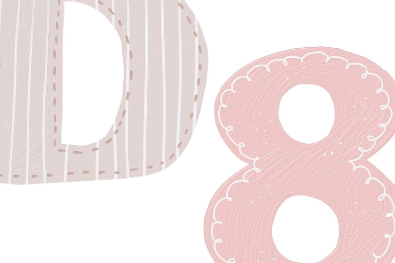 Hand Drawn Kids Alphabet Clipart: Boho Letters PNG (digital Download ...