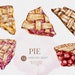 Pie Watercolor Clipart, Bakery Clipart, Breads, Bake, Instant Download ...