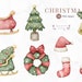 Christmas Watercolor Santa Claus Clipart Set, Festive Holiday ...