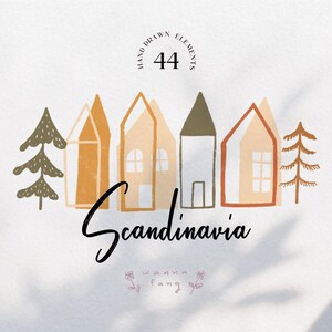 Scandinavian Houses Clipart, Winter Village Png, Scandinavian Christmas ...