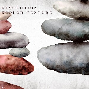 Watercolor Stone Balancing Clipart, Zen Stones, Wall Art, Rock, Spa ...