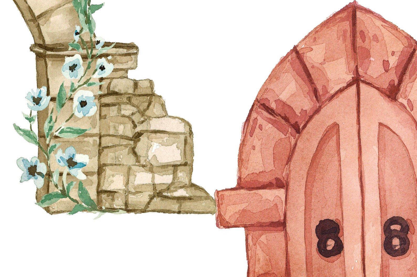 Flower Archway Watercolor Clipart, Wedding Arch Clipart, Garden Arches ...