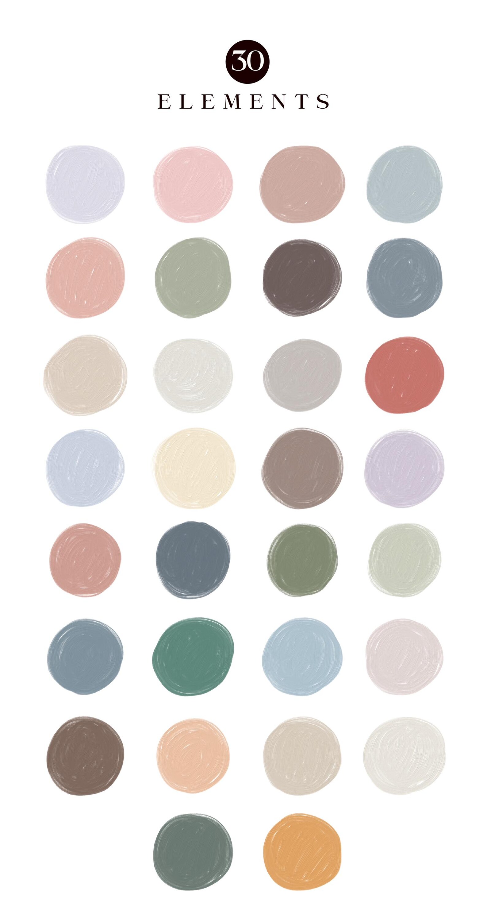 Hand Drawn Boho Circle Clipart, Planner Clipart, Circle Frames, Circle ...