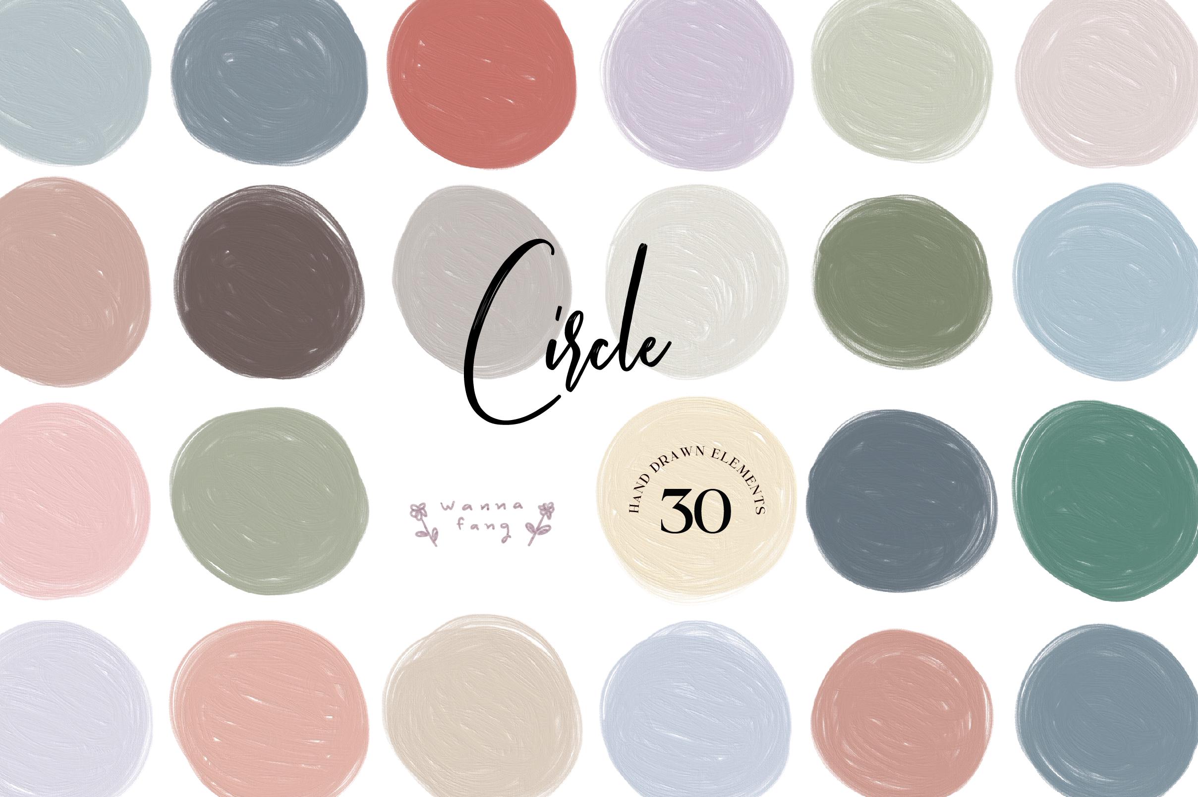 Hand Drawn Boho Circle Clipart, Planner Clipart, Circle Frames, Circle ...