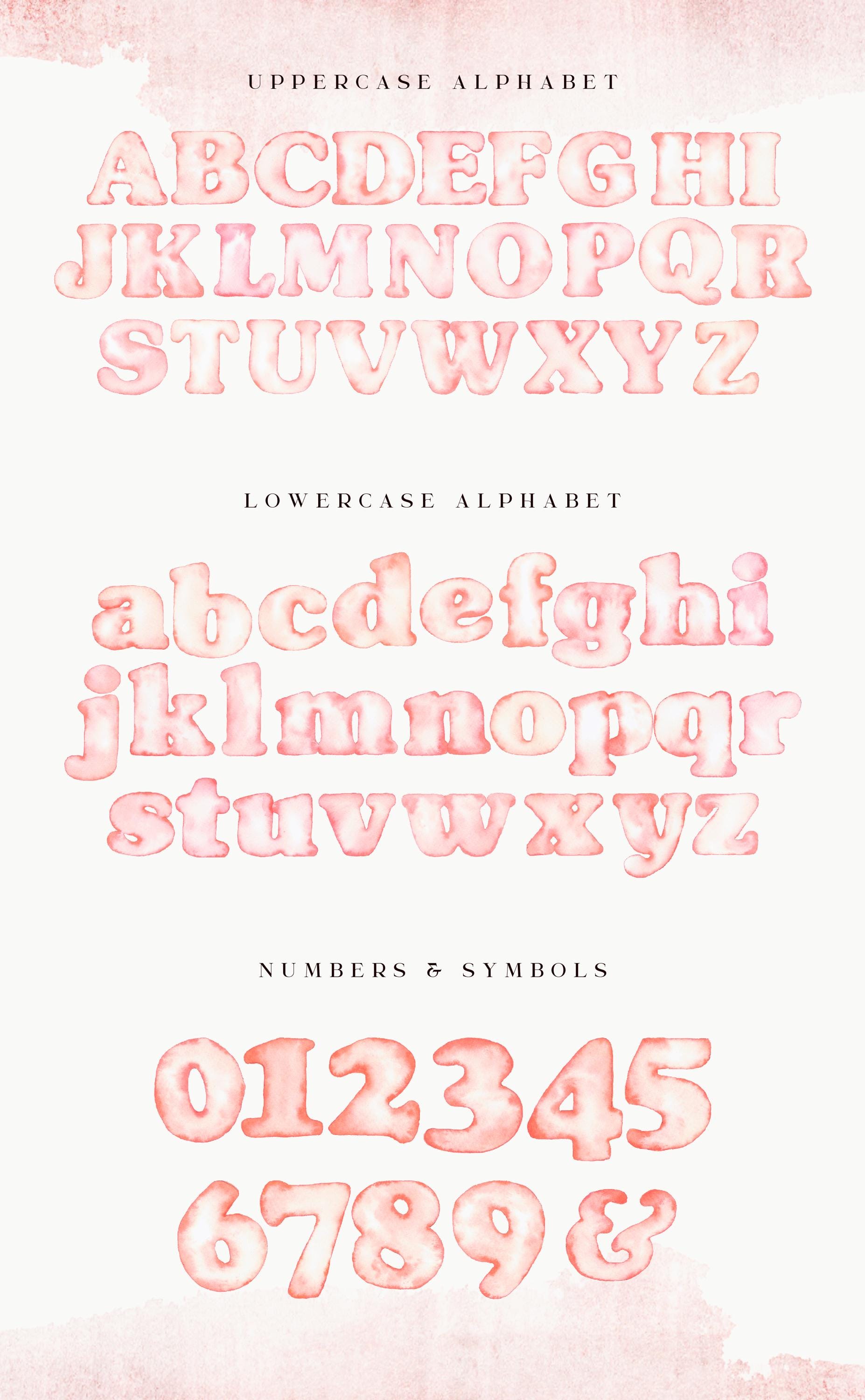 Watercolor Alphabet Clipart, Watercolor Font, Colorful Alphabet, Kids ...