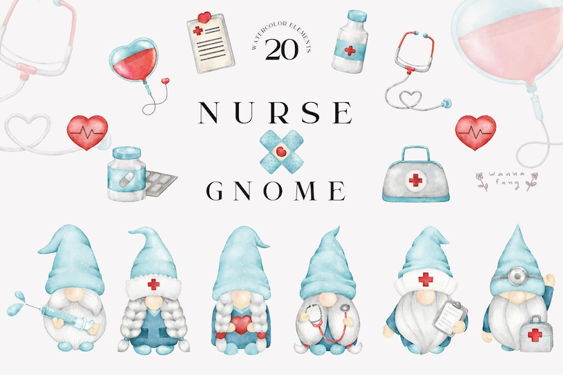 Nurse Gnome Clipart Medical Clipart Doctor Clipart Drug - Etsy
