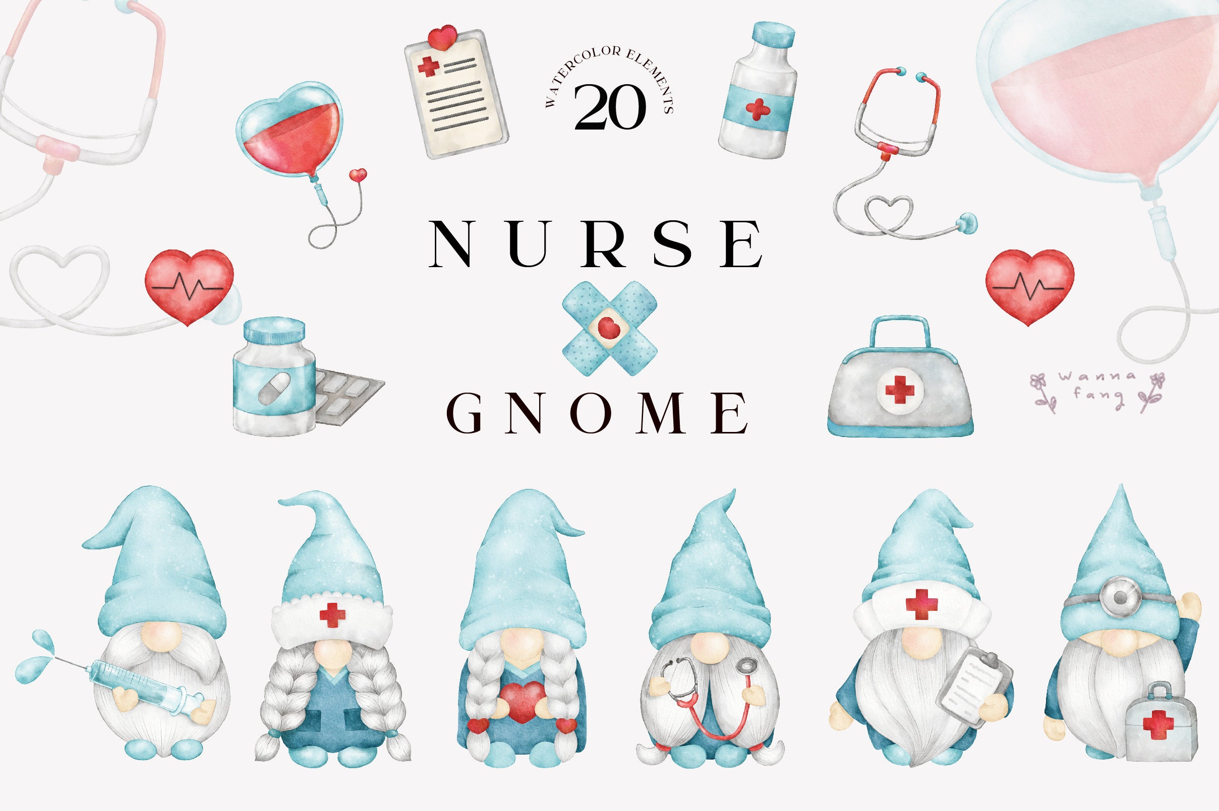 Nurse Gnome Clipart Medical Clipart Doctor Clipart Drug - Etsy