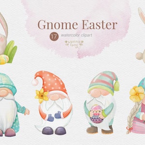 Watercolor Easter Gnome Clipart, Instant Download, PNG - Etsy