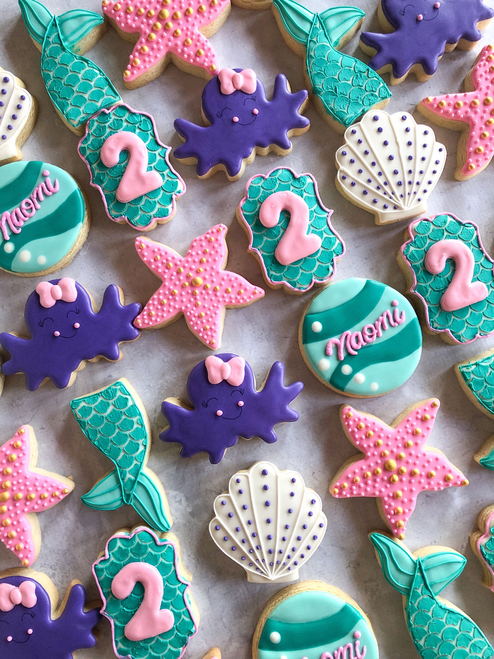 Mermaid Birthday Cookies - Etsy
