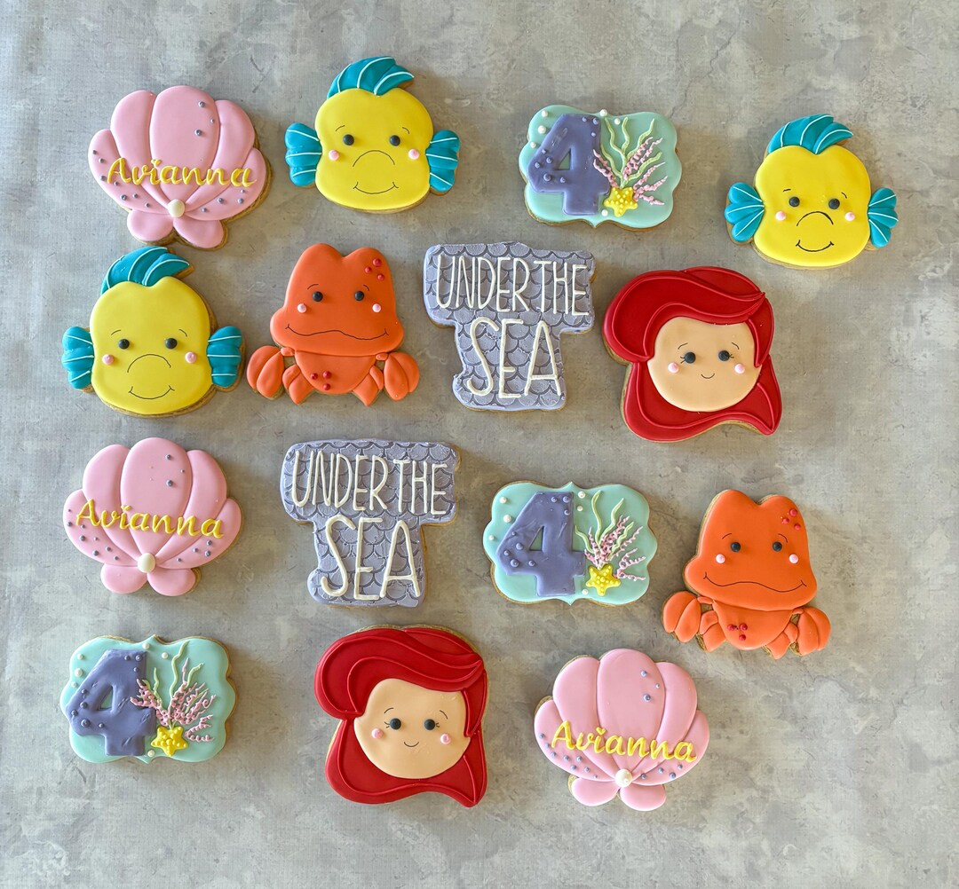 Mermaid Birthday / Under the Sea Cookies 1 Dozen (12 Cookies) - Etsy