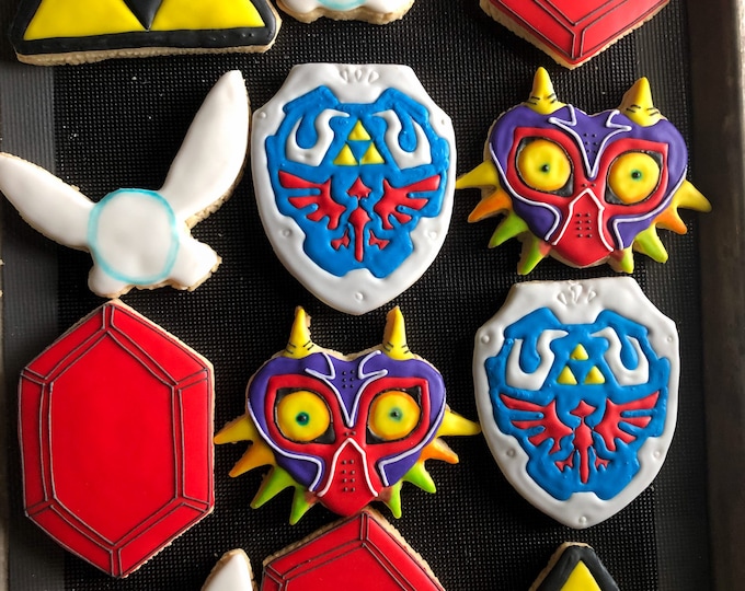 Zelda Themed Cookies Triforce Navi Sugar Cookie 1 Dozen - Etsy