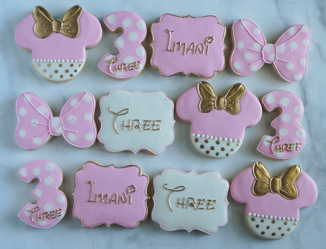 Bows Themed Birthday Cookies 1 Dozen (12) - Etsy