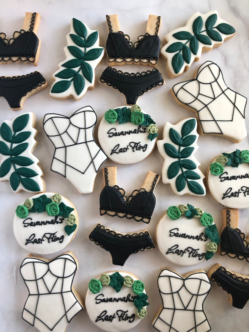 Bridal Shower Cookies Lingerie 1 Dozen Colors Can Be Changed - Etsy