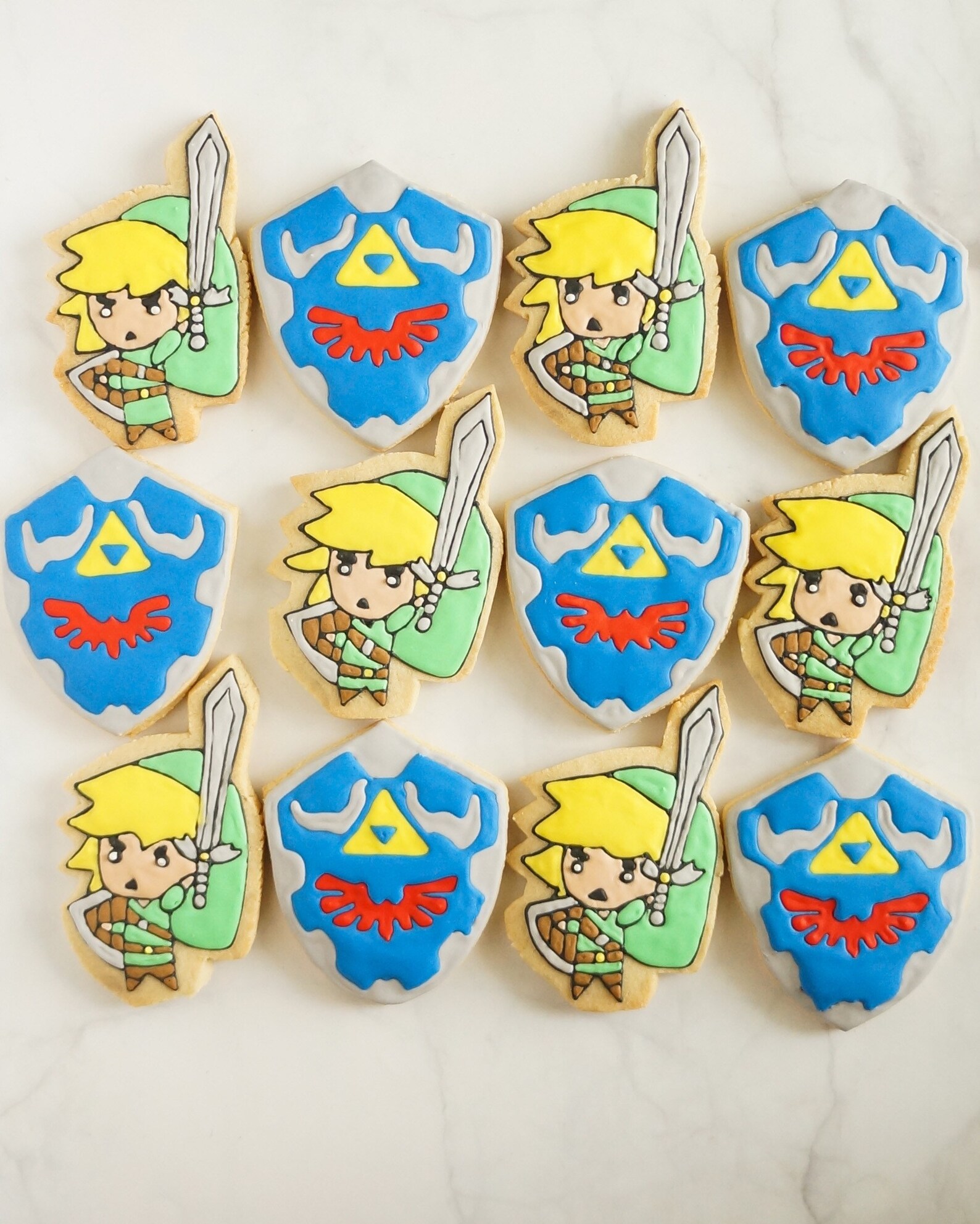 Zelda themed cookies link and Zelda shield | Etsy