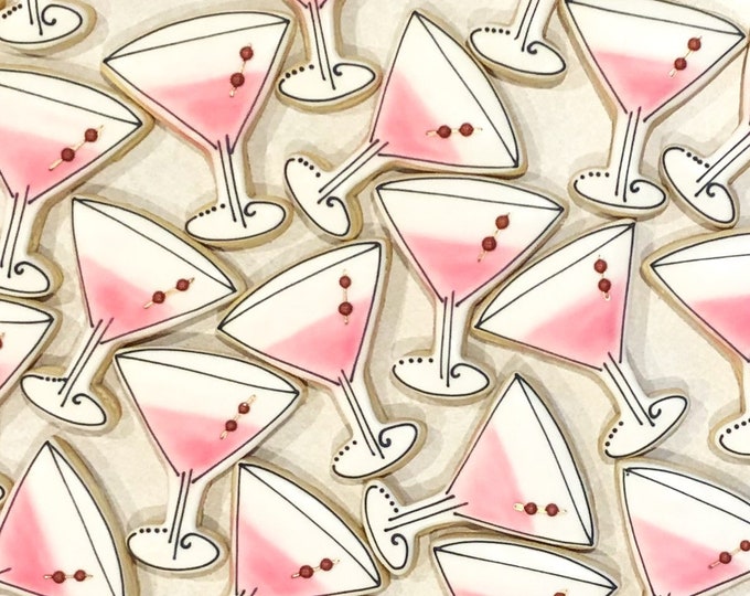 Martini Glass Cocktail Party Cookies Bridesmaids Favors 1 Dozen - Etsy