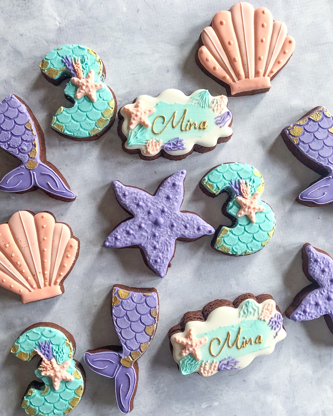 Mermaid Birthday Cookies - Etsy