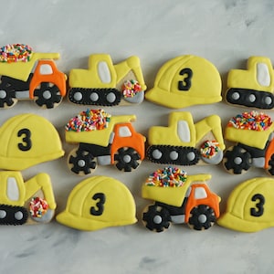 Construction Themed Cookies 1 Dozen - Etsy