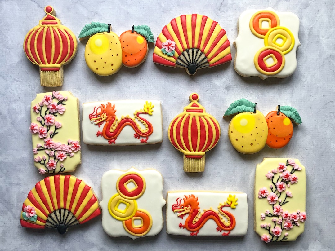 Chinese New Year Cookies/ Lunar New Year Cookies/ Dragon New Year ...