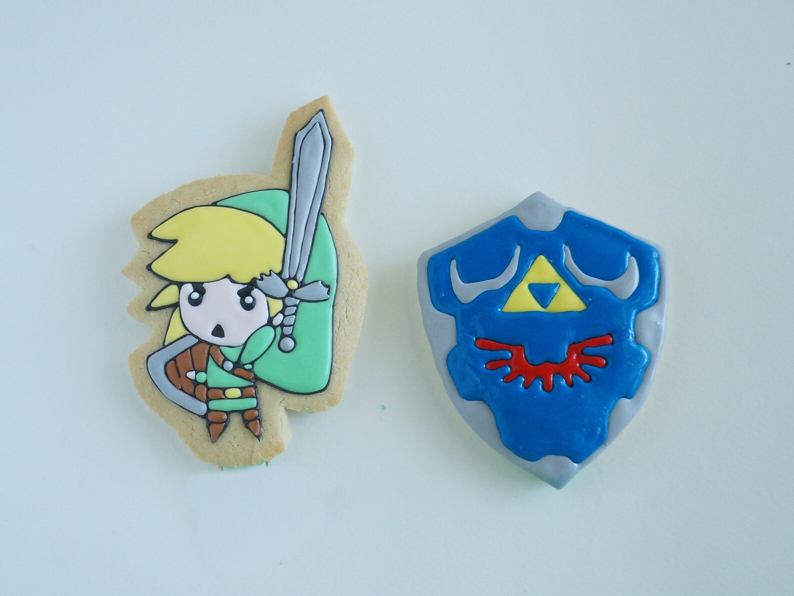 Zelda themed cookies link and Zelda shield | Etsy