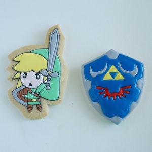 Zelda themed cookies link and Zelda shield | Etsy