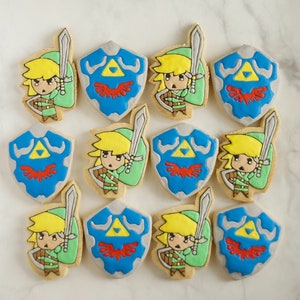 Zelda themed cookies link and Zelda shield | Etsy