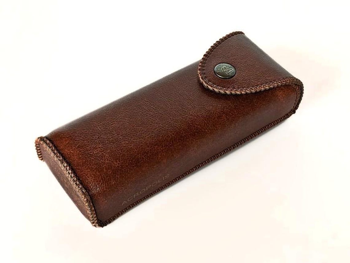 Vertical Waist Glasses Case With Belt Loop, Brown Eco Leather ...