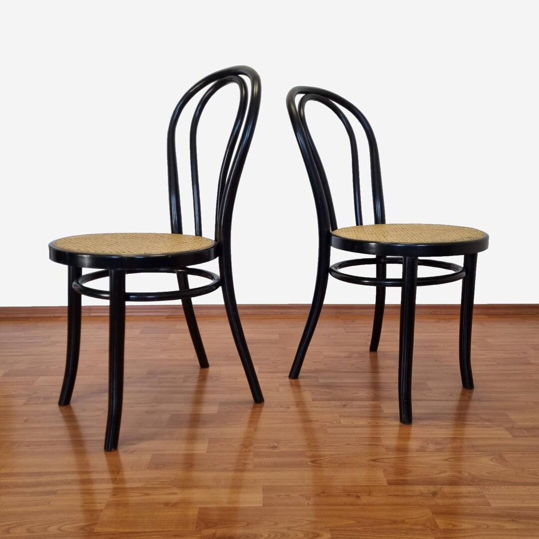 Paire de chaises de salle a manger de style Thonet chaises Thonet n14 chaises de salle a manger en rotin annees 90 Etsy Canada