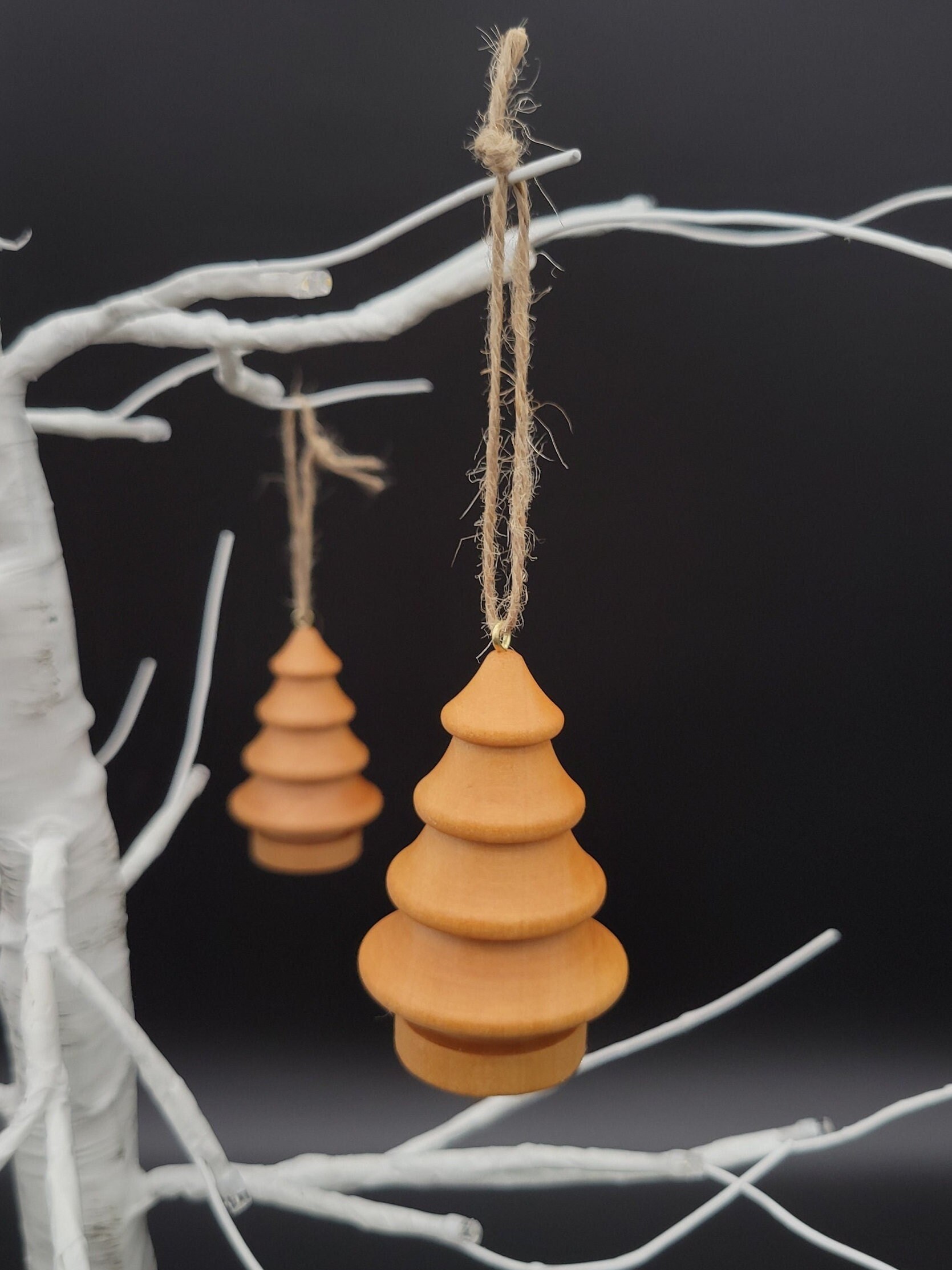 3 Rustic Christmas Tree Ornaments Handmade Ornaments Rustic - Etsy