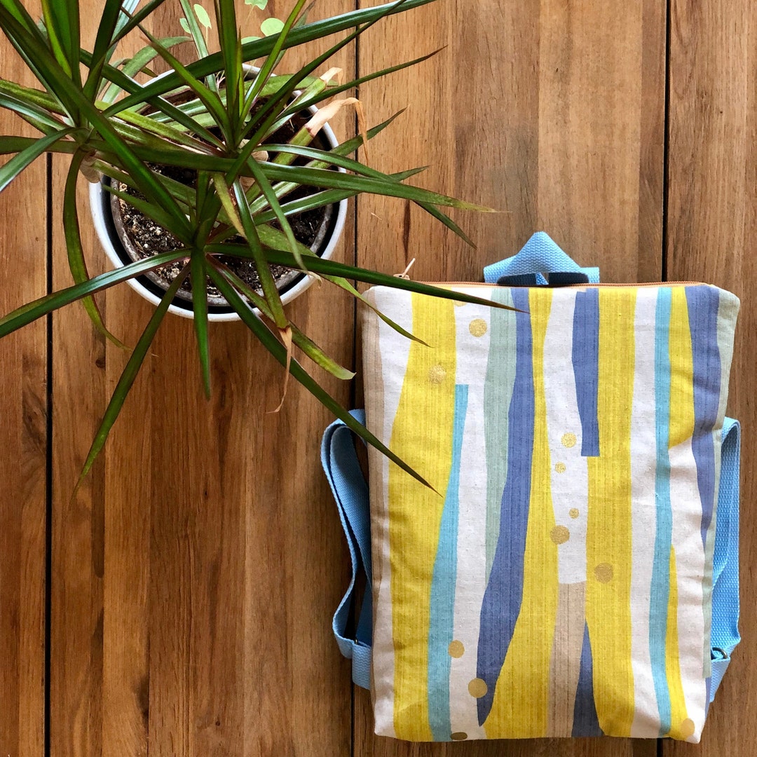 Colorful Canvas Backpack, Backpack for Women, Vegan Pinatex™ Bag, Vegan ...
