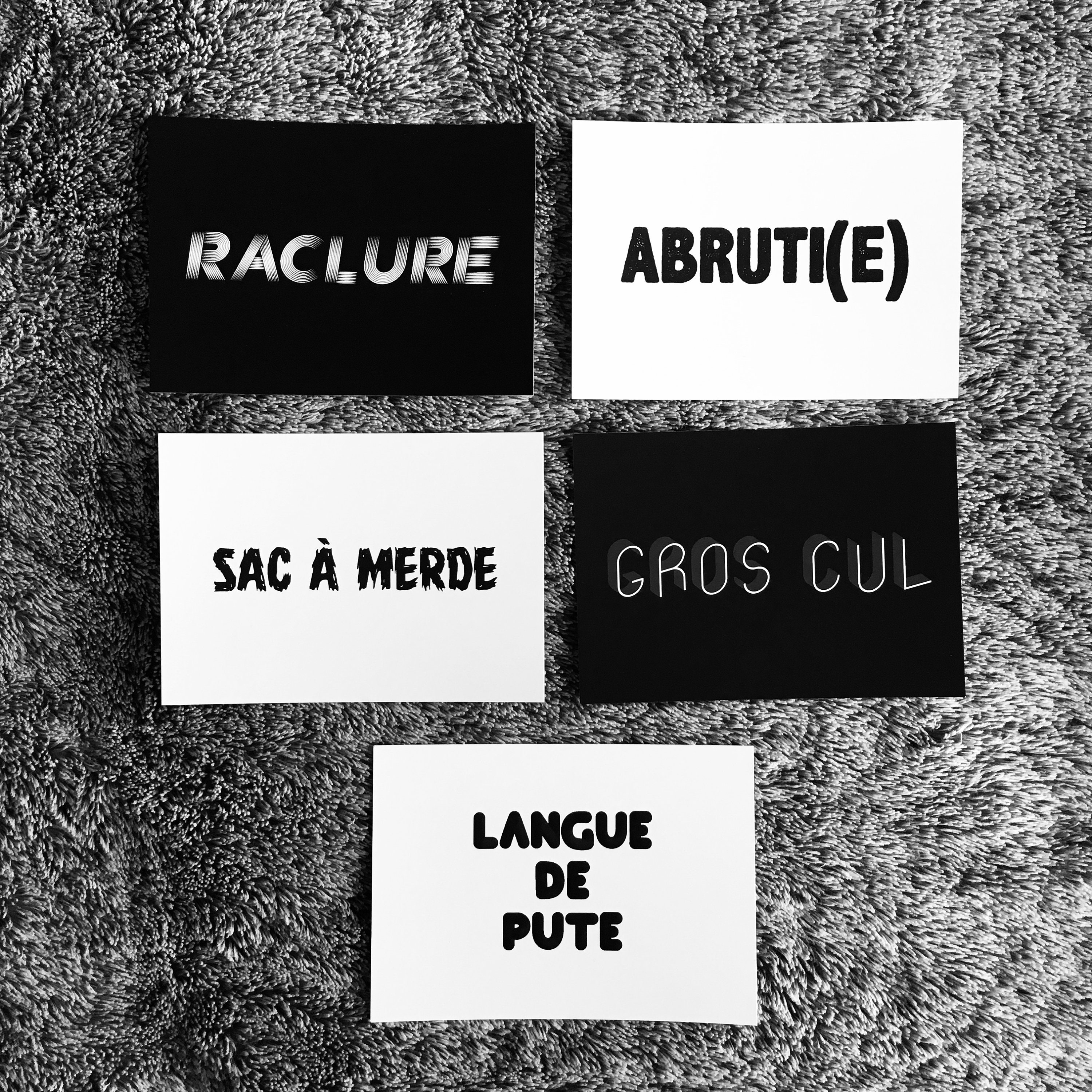 Card Insult Vulgar RACLURE, French Insult Excuse My French, Card Vulgar ...