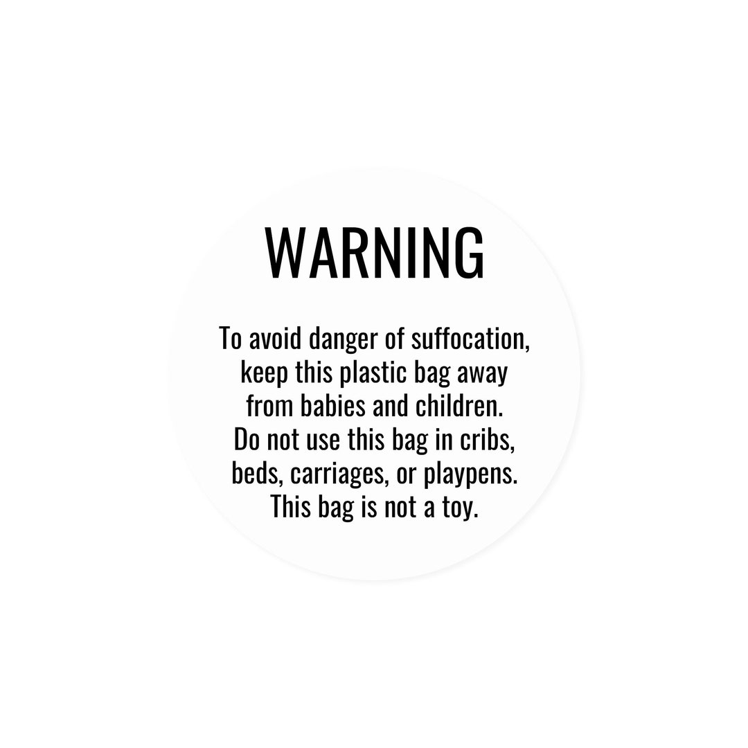 Suffocation Warning Labels Small Business Supply Permanent Sticker With ...