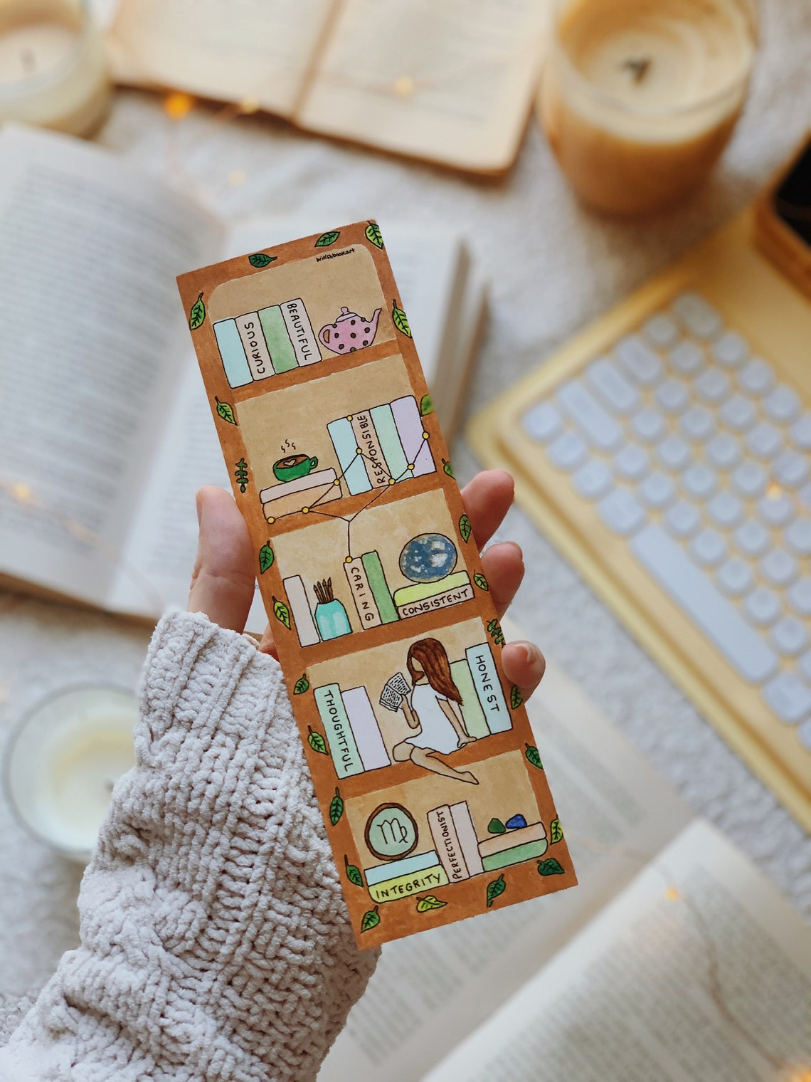 Virgo Zodiac Bookshelf Bookmark! Astrology Gifts | Star Sign Bookmark ...