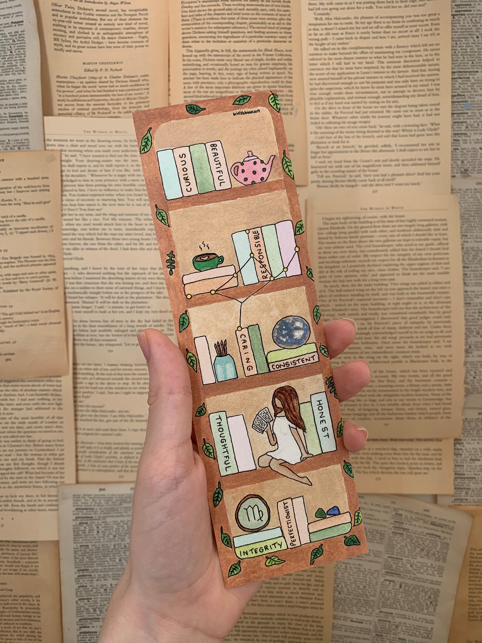 Virgo Zodiac Bookshelf Bookmark! Astrology Gifts | Star Sign Bookmark ...