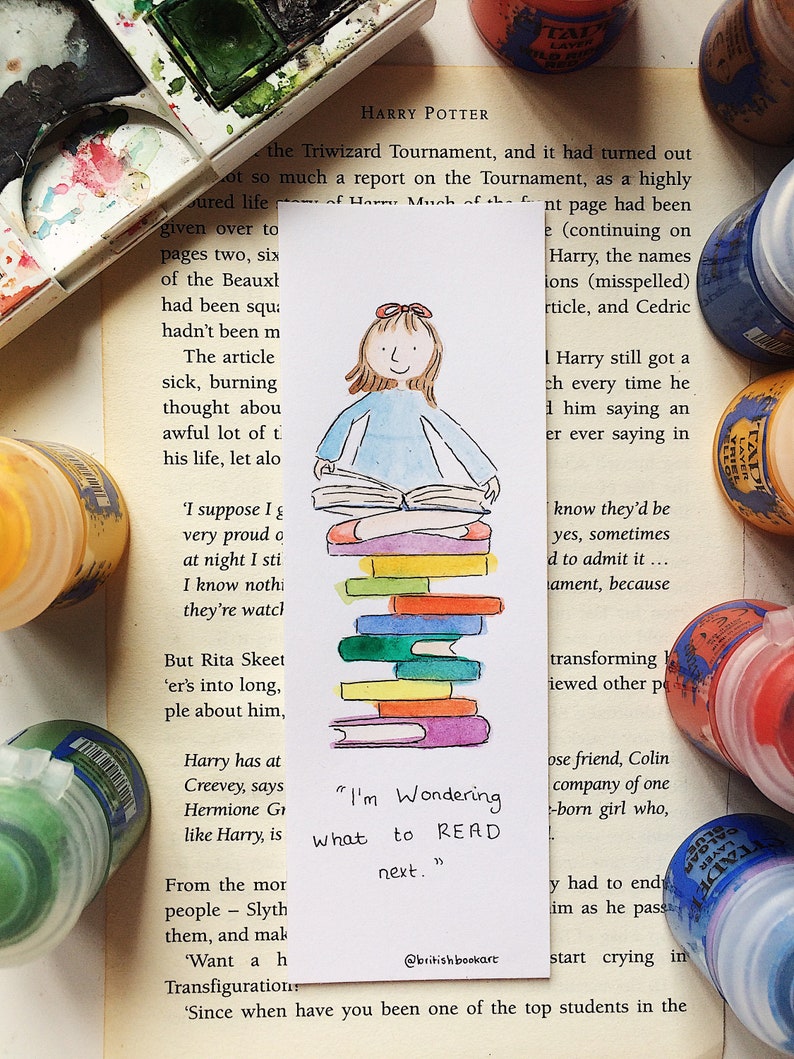Matilda Bookmark Roald Dahl | Etsy