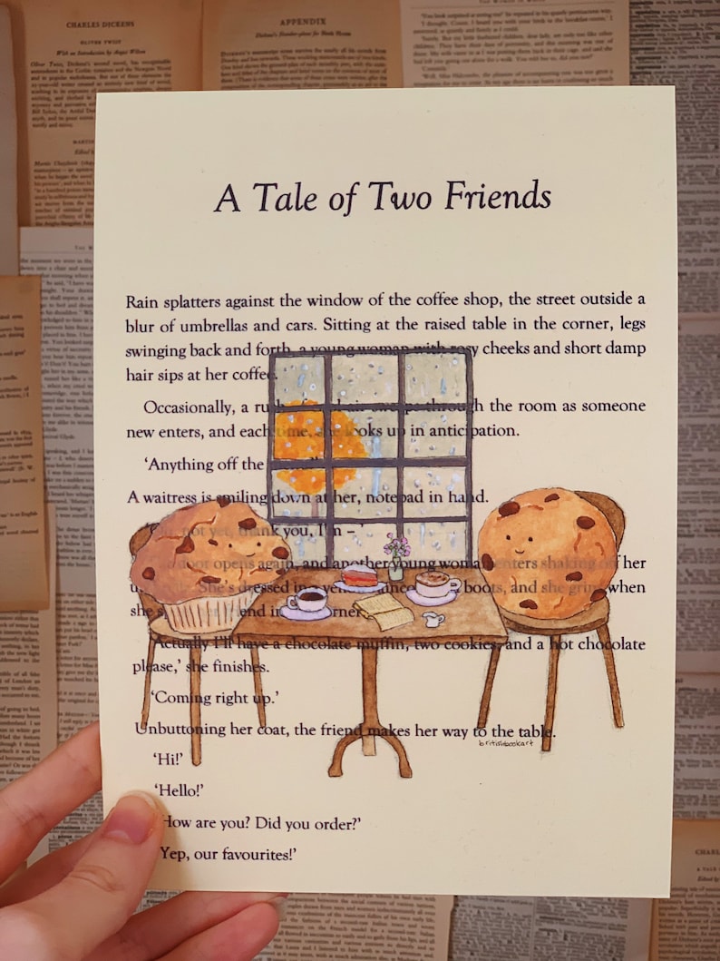 Friendship Art Gift Print Best Friend Art Friend Wall Art | Etsy