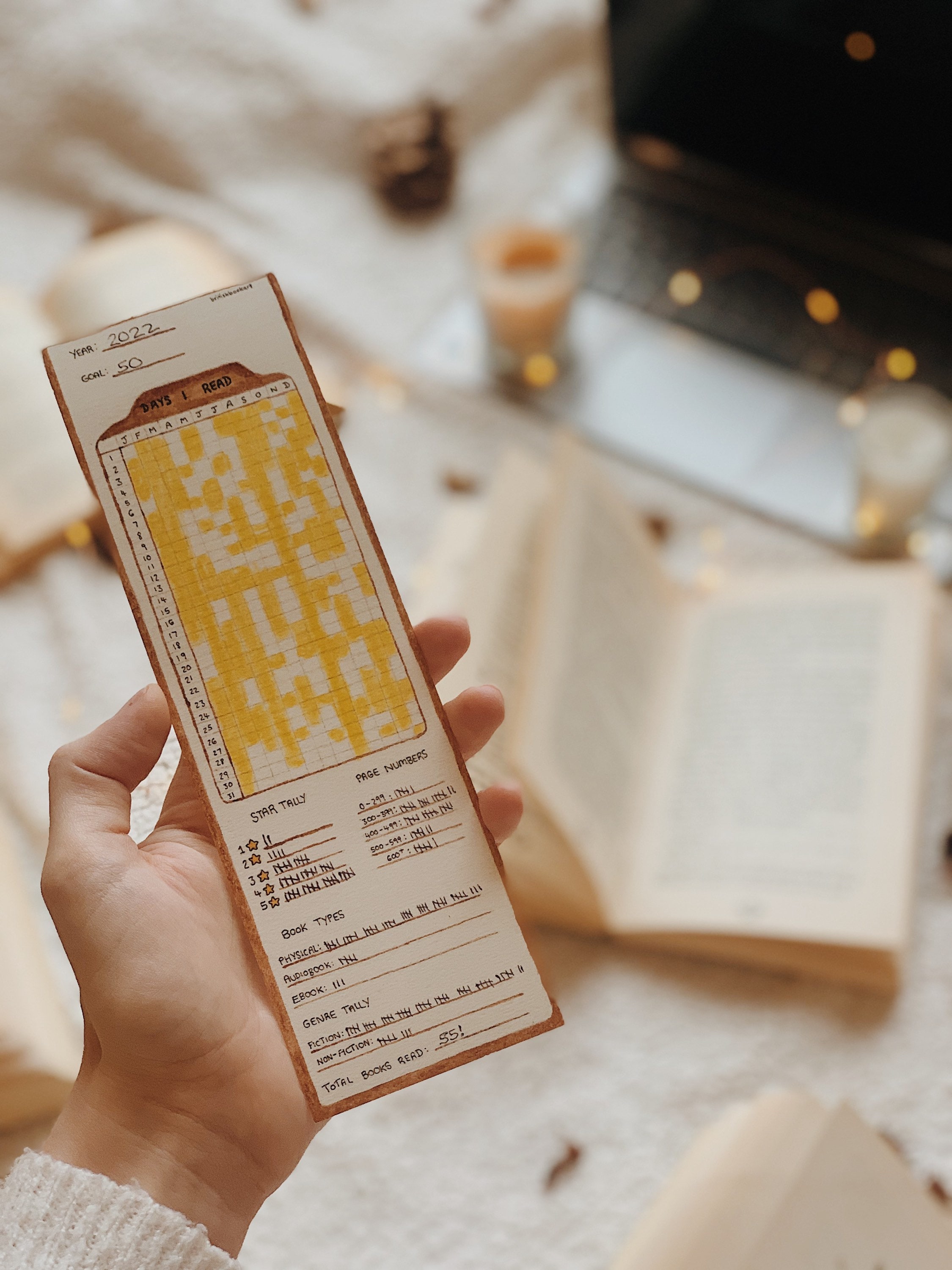 Reading Habit Tracker Bookmark book Tracker Bookmark | Etsy UK