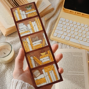 COMBO Reading Habit & Bookshelf Tracker Bookmark! DOUBLE-SIDED - Etsy