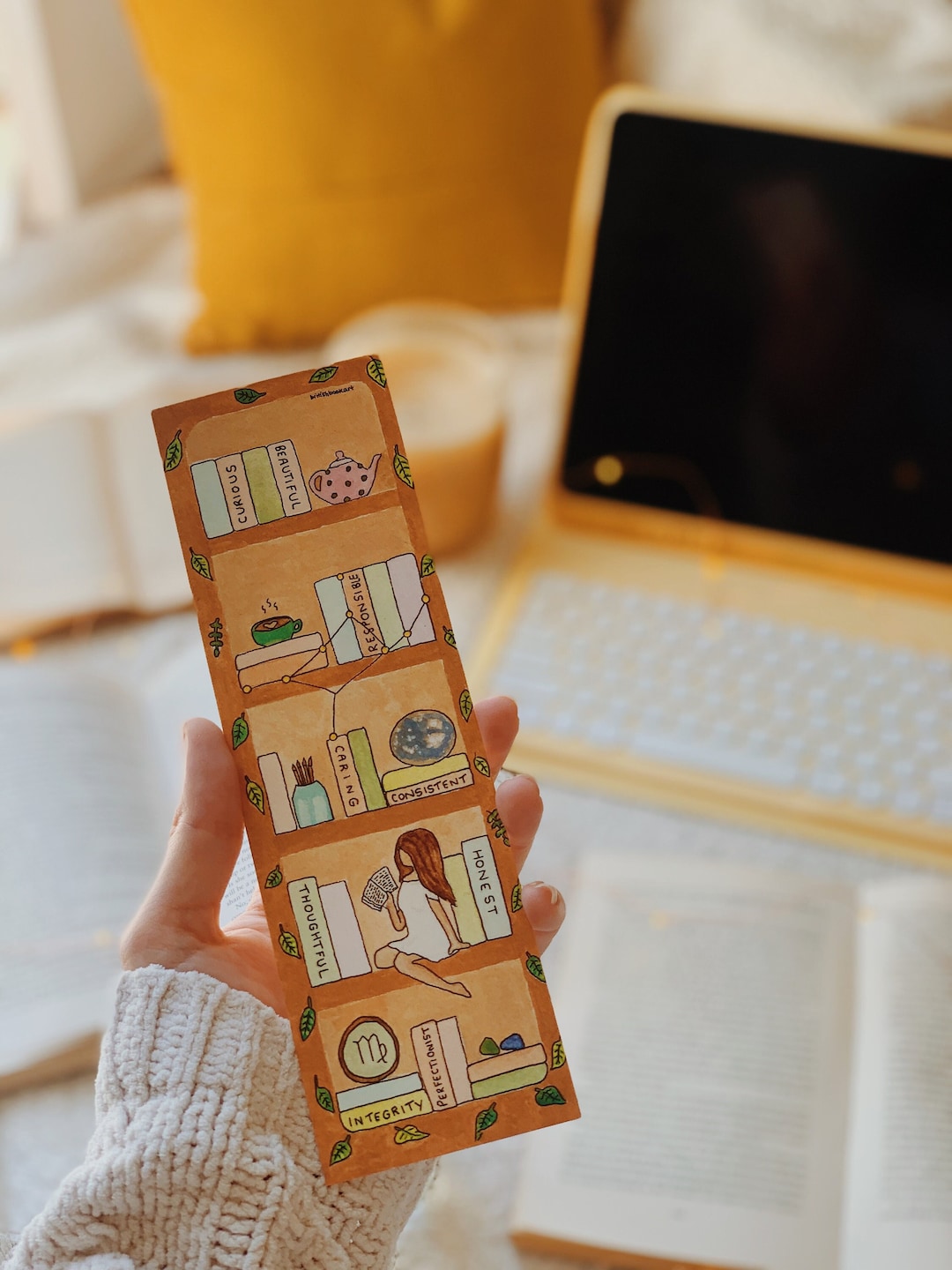 Virgo Zodiac Bookshelf Bookmark! Astrology Gifts | Star Sign Bookmark ...