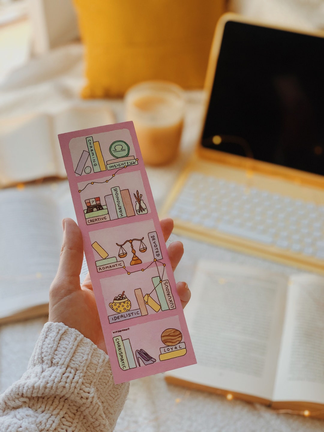 Libra Zodiac Bookshelf Bookmark! Astrology Gifts | Star Sign Bookmark ...