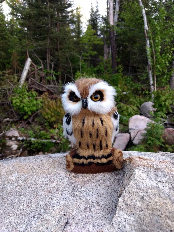 Handmade Owl Replica Made With Synthetic Fur Realistic Owl | Etsy