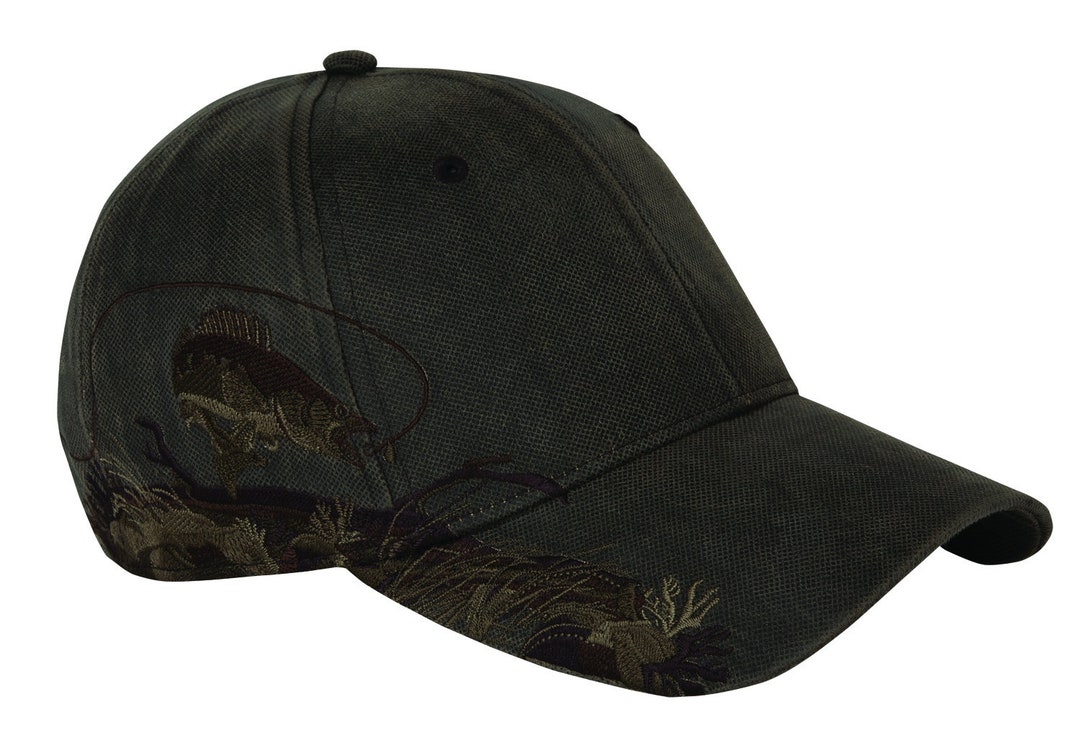 Walleye Fishing Ball Cap Embroidered With a Walleye Scene Great Gifts ...