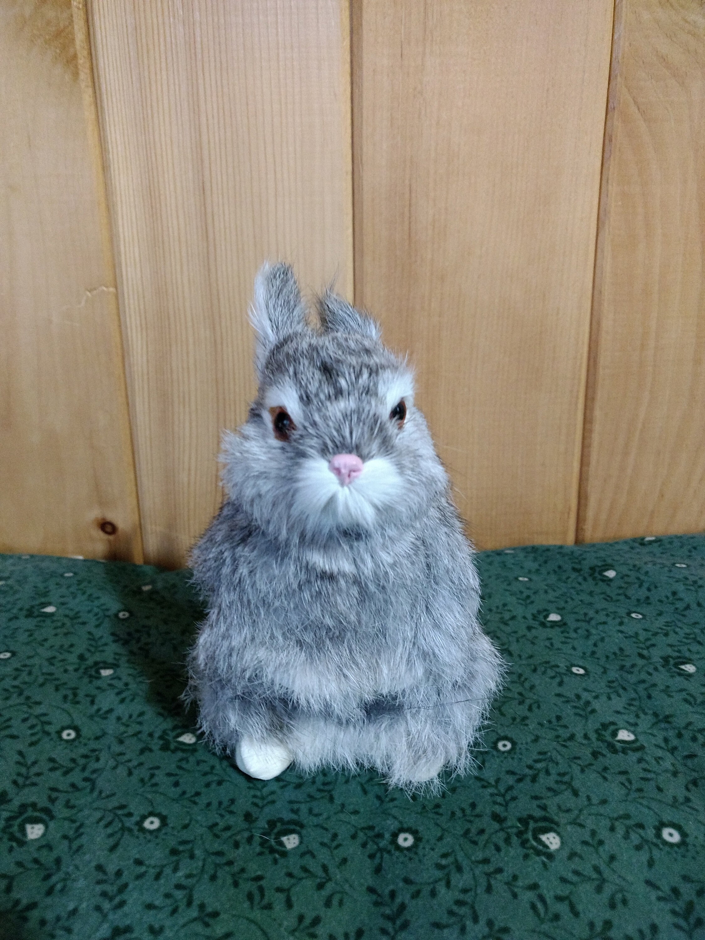 Realistic Furry Fake Bunny Rabbit Figurine Lifelike Grey & - Etsy