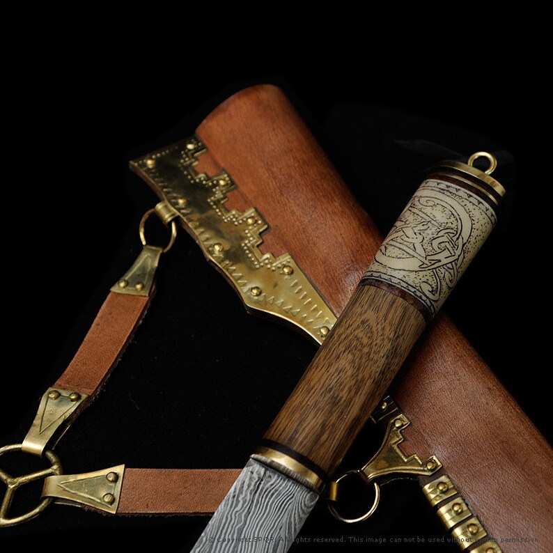 Viking Scramaseax wp232 in 256 layers damascus steel Viking | Etsy