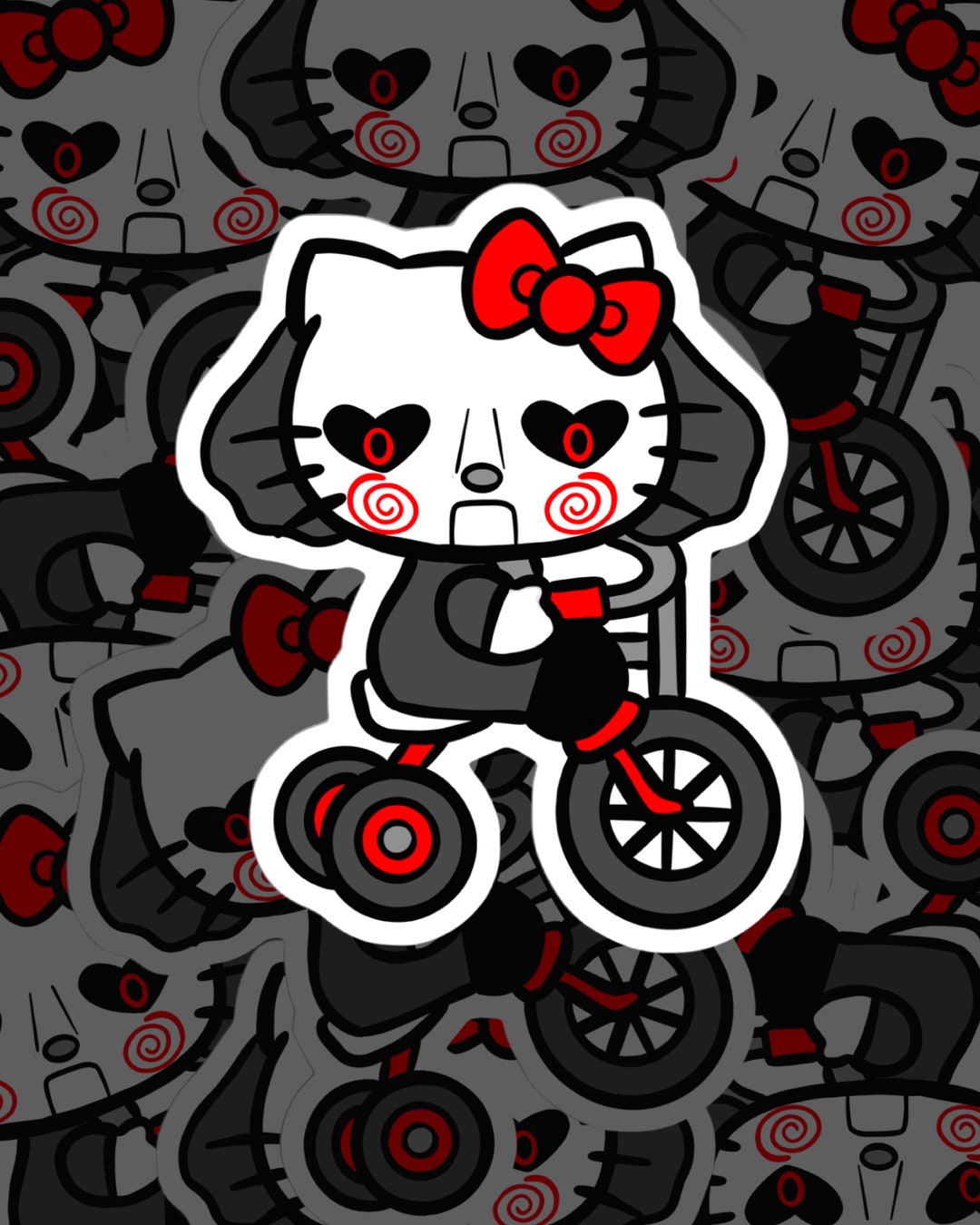 Hello Kitty X Jigsaw Sticker | Custom Vinyl Sticker Glossy - Etsy