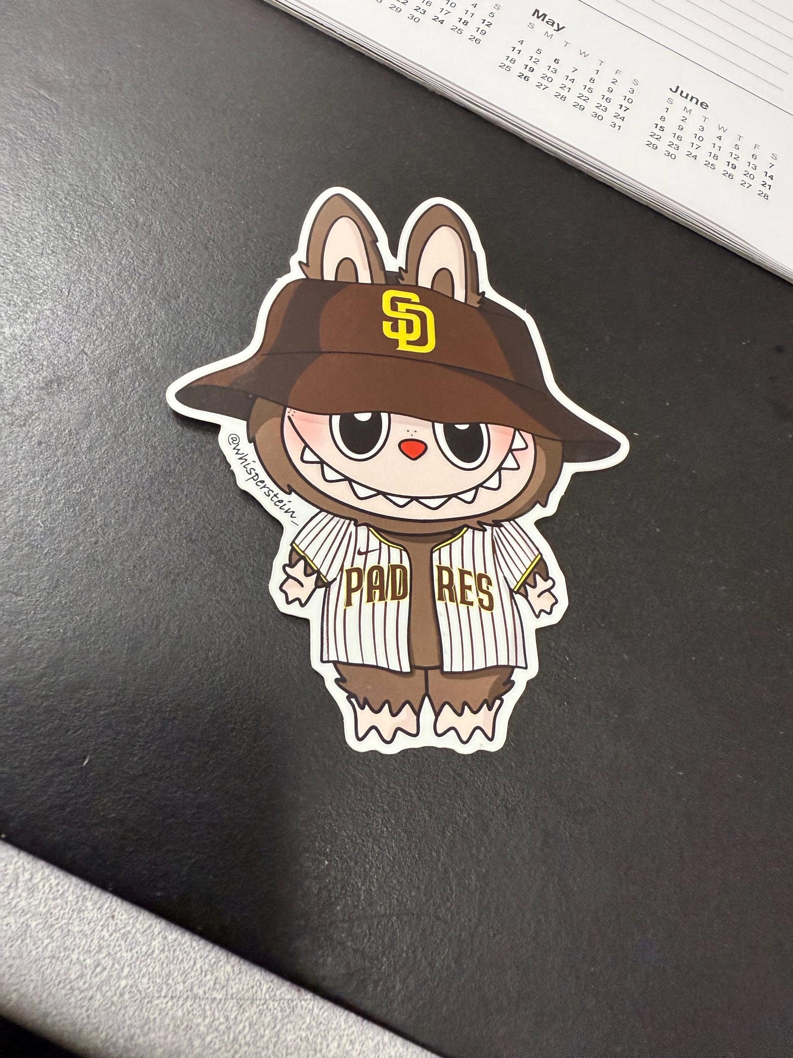 Labubu San Diego Padres Vinyl Sticker – Cute Monster Waterproof Glossy ...