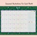 Monthly Blank Calendar | Printable Undated Calendar | Monthly Planner ...